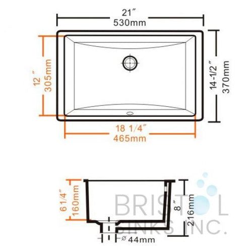 Lavabo blanc en porcelaine sous plan B606 – Kwizine en stock